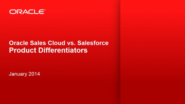 Oracle Sales Cloud versus Salesforce. Por Laurent Pacalin, de Oracle ...